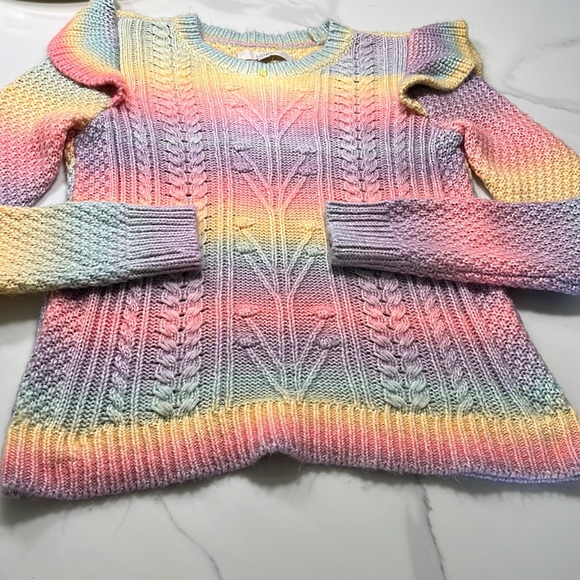 LOFT | Sweaters | Loft Rainbow Cable Knit Sweater Perfect For Winter ...